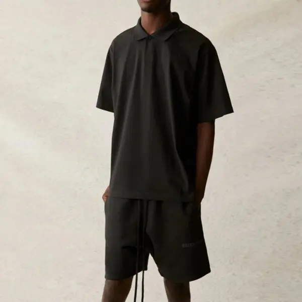 Fear Of God Ss21 Polo Shirt 'stretch Limo - Black