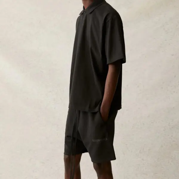 Fear Of God Ss21 Polo Shirt 'stretch Limo - Black