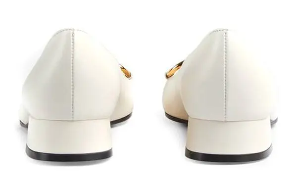 Gucci Ballet Flats With Horsebit Detail - White