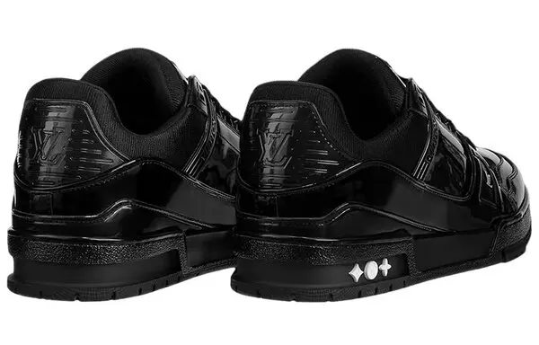 LOUIS VUITTON Trainer Patent Leather Sneakers - Black