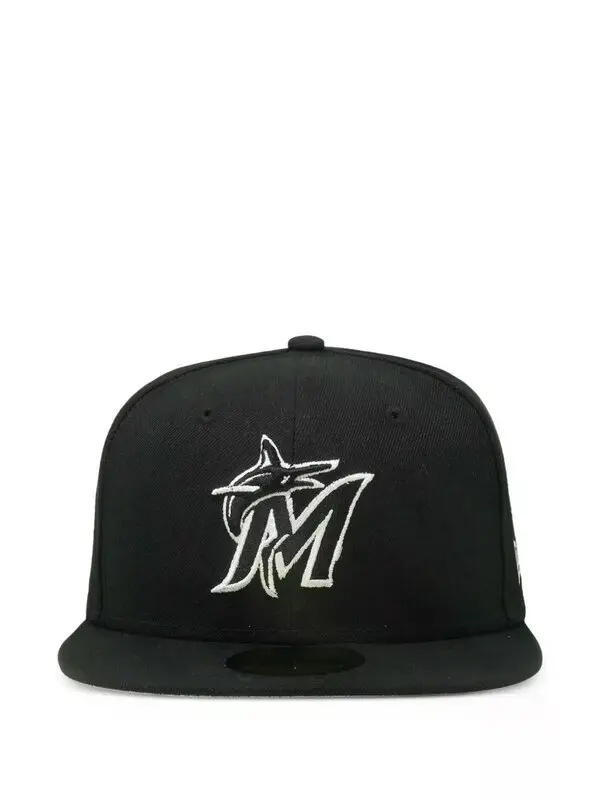New Era Miami Marlins Authentic Fitted Cap - Black