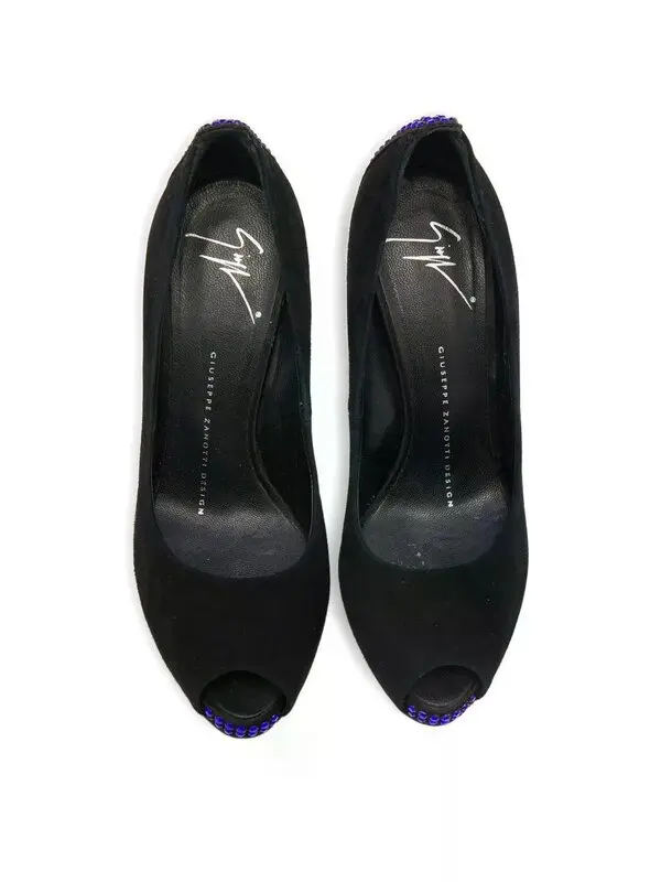 GIUSEPPE ZANOTTI Embellished Peep-toe Pumps