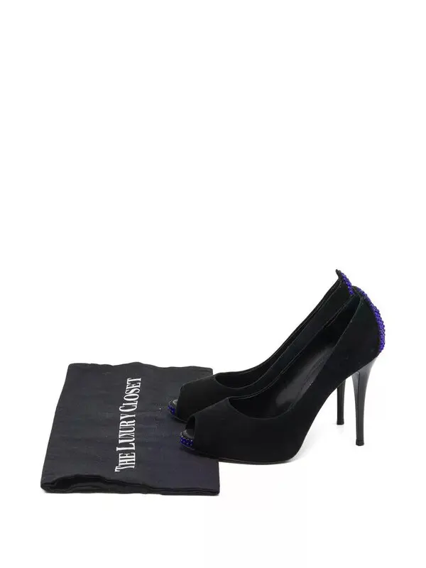 GIUSEPPE ZANOTTI Embellished Peep-toe Pumps