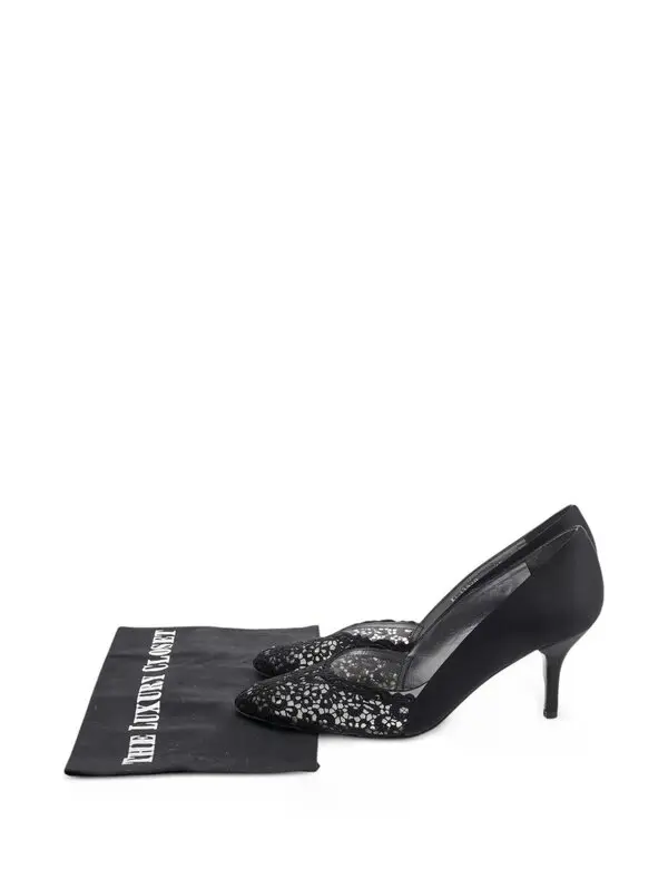 STUART WEITZMAN Floral Lace Almond-toe Pumps
