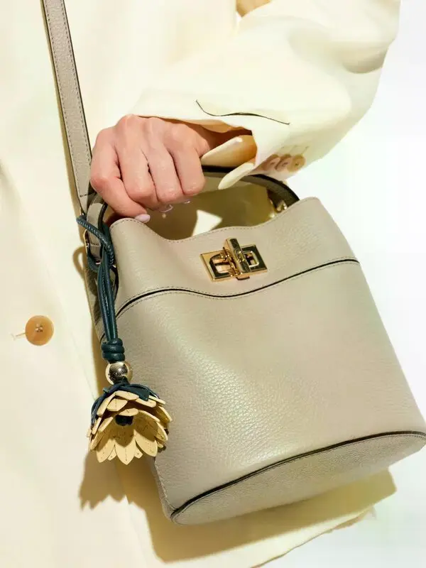 Furla Allegra Floral-pendant Leather Bag Charm