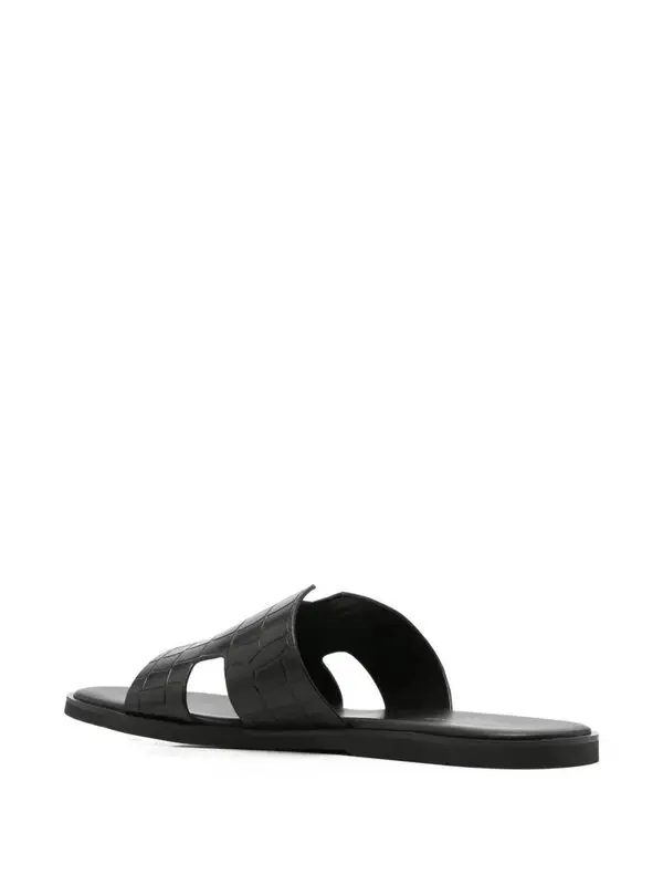 ALBERTO GOZZI Croc-effect Cut-out Sandals