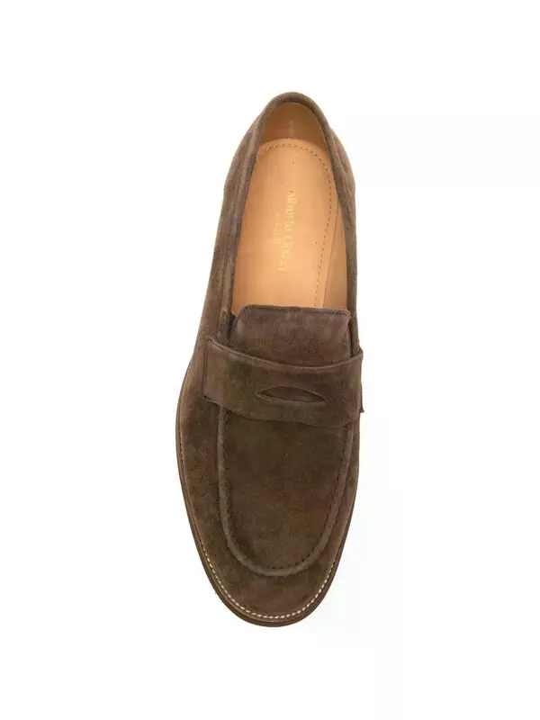 ALBERTO GOZZI Suede Penny Loafers