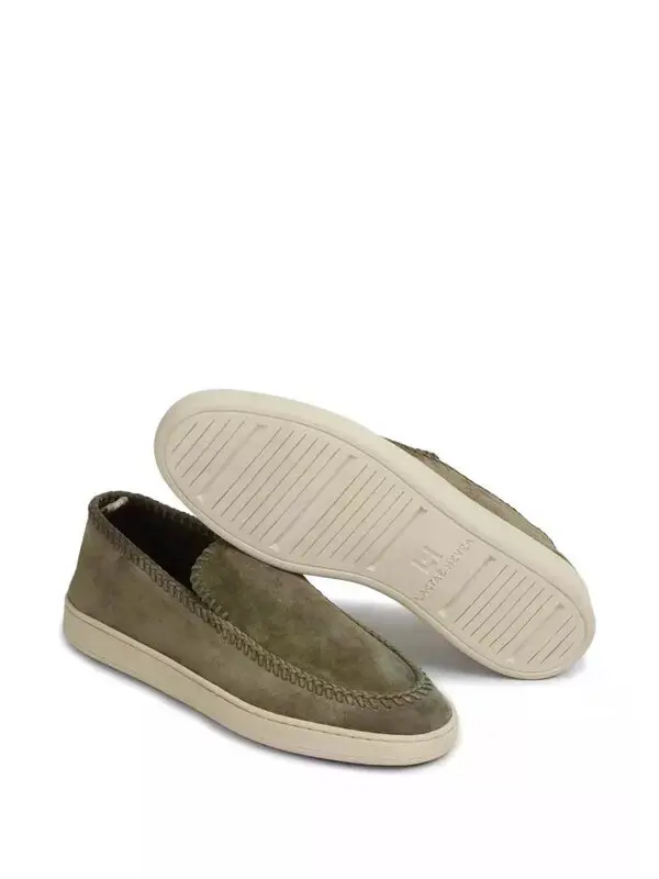 Officine Creative Herbie Whipstitch-trim Suede Slip-ons