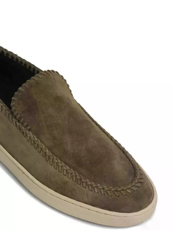 Officine Creative Herbie Whipstitch-trim Suede Slip-ons