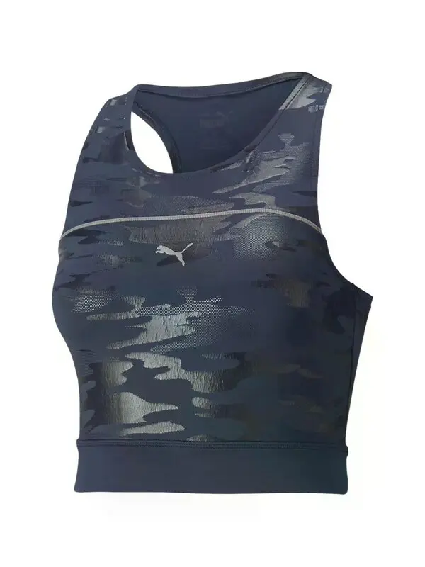 PUMA Run High Camouflage Print Crop Top