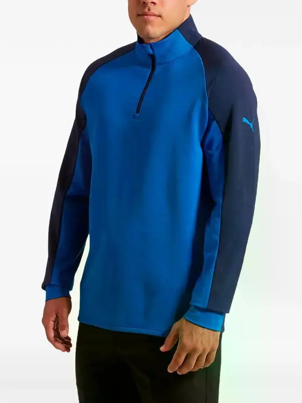 PUMA Pwrwarm Colourblock High Neck Half-zip T-shirt