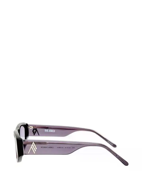 Attico Maya Geometric Frame Sunglasses - Purple