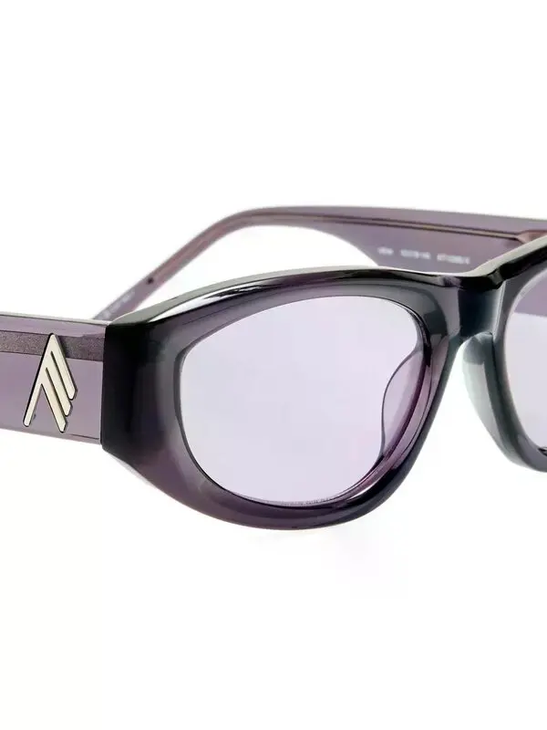 Attico Maya Geometric Frame Sunglasses - Purple