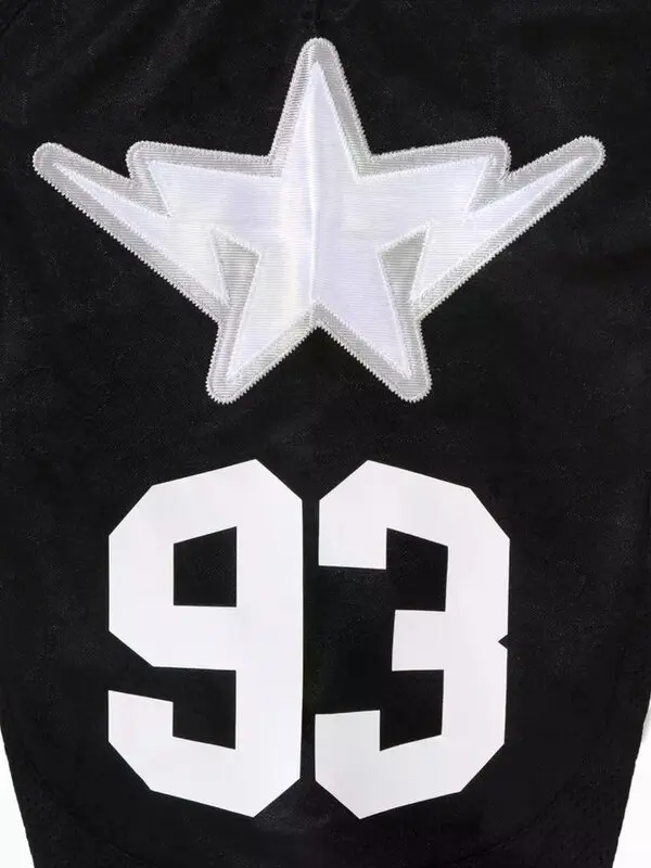A BATHING APE Logo Print V-neck Long Sleeve T-shirt