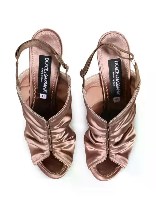 Dolce & Gabbana Ruched Slingback Sandals