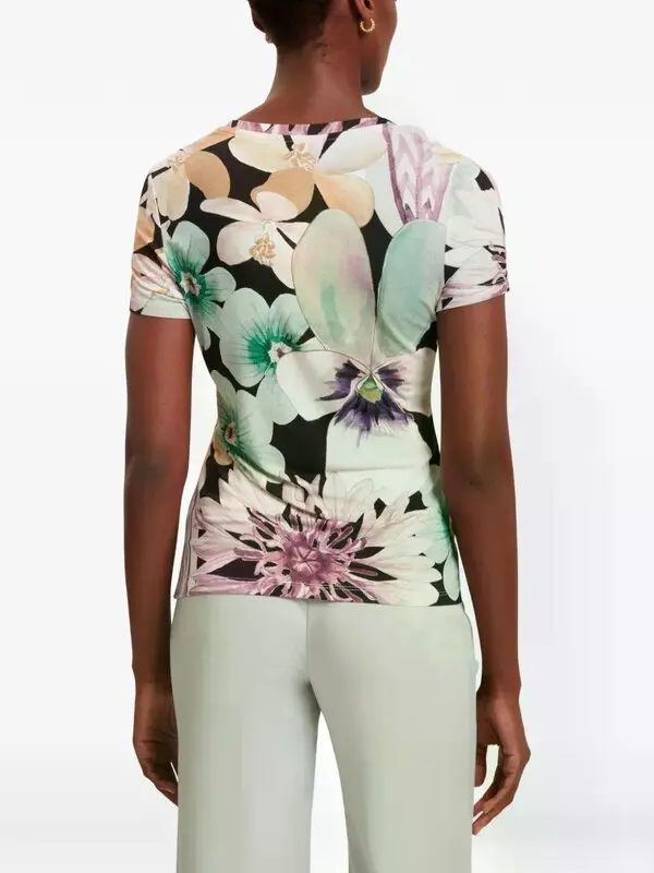Ted Baker London Saalma Floral Print T-shirt - Black