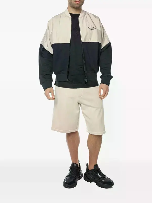 Emporio Armani Colour-block Zip-up Bomber Jacket