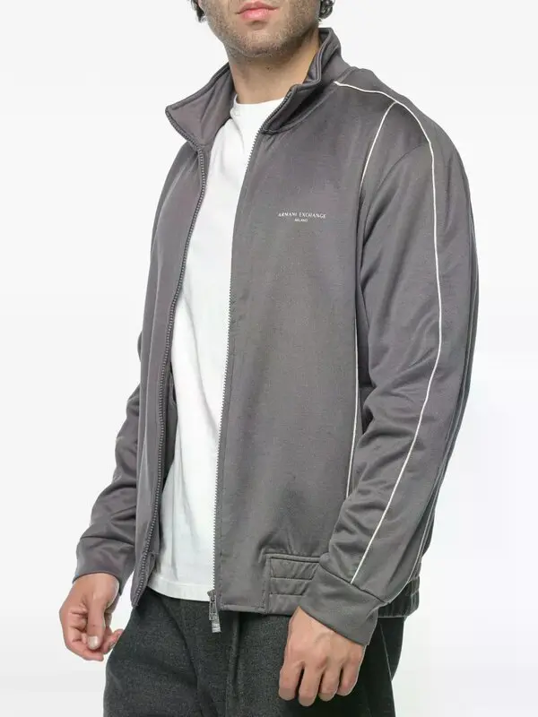 Armani Exchange Piped-trim Zip-up Jacket