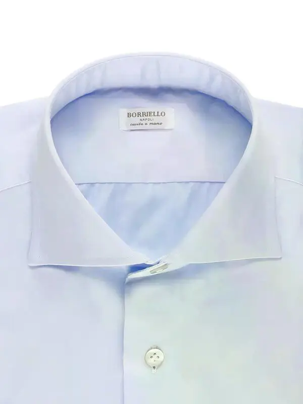 BORRIELLO NAPOLI Spread-collar Button-up Shirt - Blue