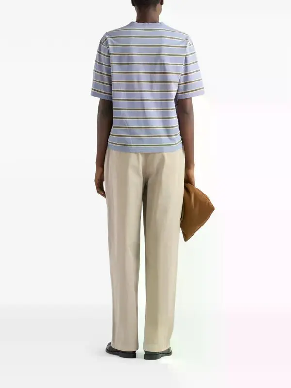 Prada Loose Fit Drawstring Waist Gabardine Trousers - Neutrals