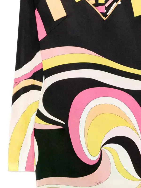 Emilio Pucci Abstract-printed Midi Dress