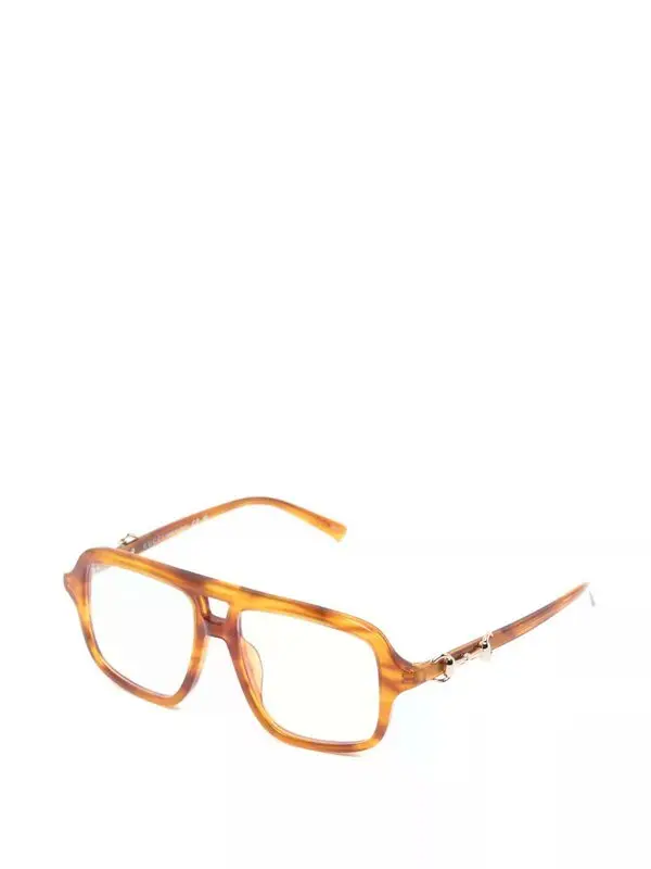 Gucci Horsebit Square-frame Sunglasses - Brown
