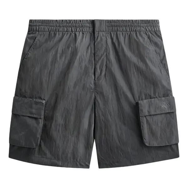 Kith Garment Dyed Wrinkle Nylon Evan Cargo Short - Thunder