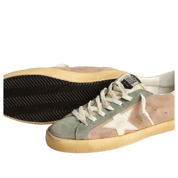 GOLDEN GOOSE Super-star Sneakers - Brown/green/white