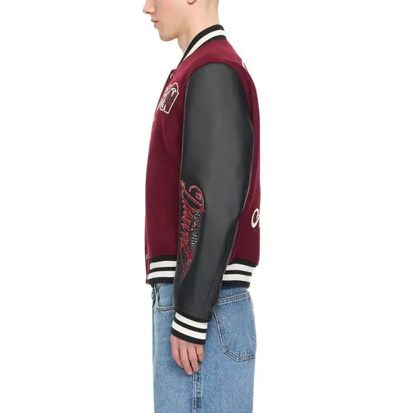 Off-White X C/o Ac Milan Varsity Jacket