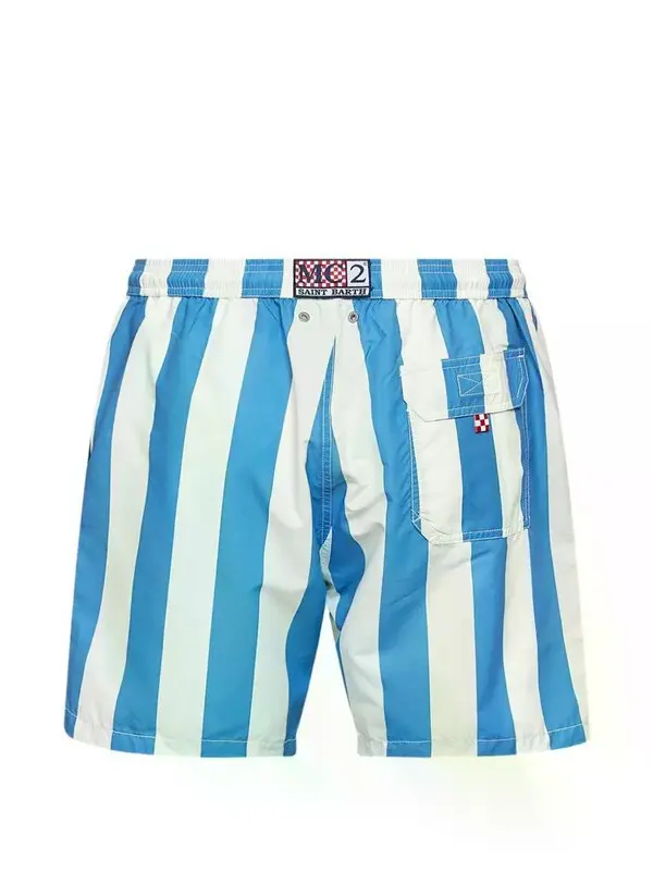 MC2 SAINT BARTH Syros Striped Swim Shorts - Blue