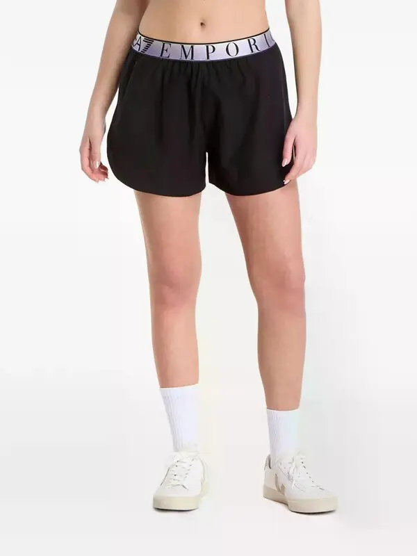 EA7 Logo Waistband Layered Shorts