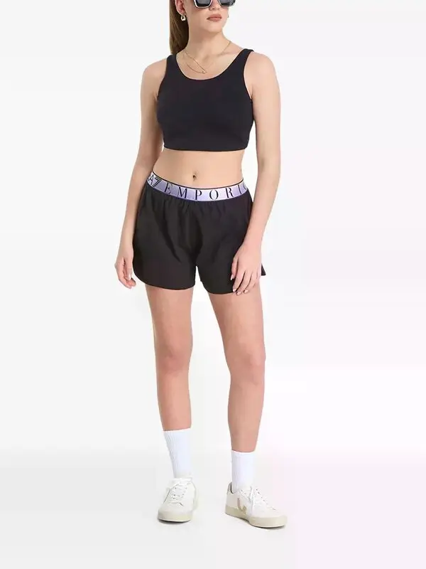 EA7 Logo Waistband Layered Shorts