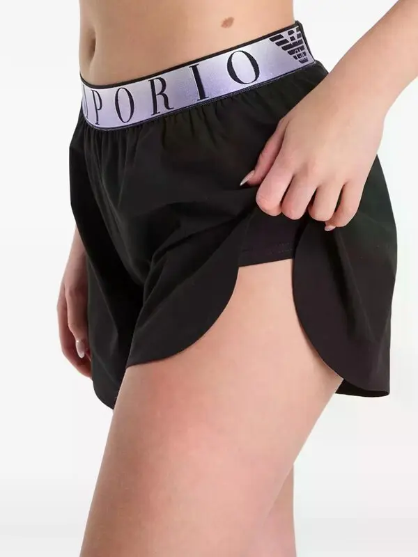 EA7 Logo Waistband Layered Shorts