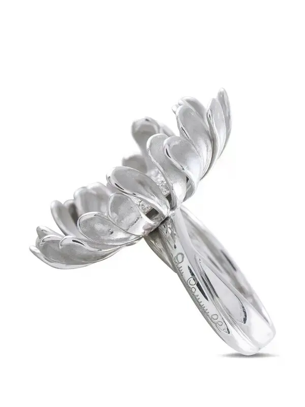 ANNAMARIA 18k White Gold Diamond Flower Ring