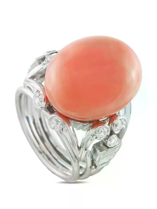LB EXCLUSIVE Coral And Diamond Ring