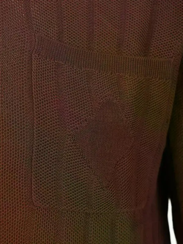 BALLANTYNE Ribbed-knit Chest-pocket Polo Shirt