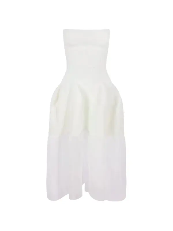 CFCL Ribbed Knit Strapless Mini Dress