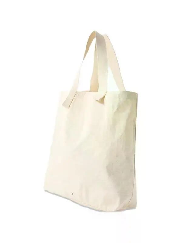 SAMSOE SAMSOE Logo Print Cotton Tote Bag