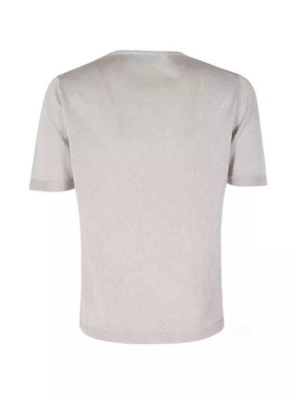 GRAN SASSO Metallic Effect Argyle T-shirt