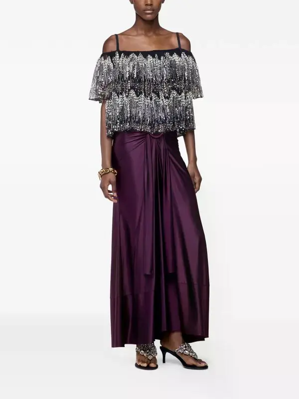Rabanne Embroidered Boat Neck Blouse