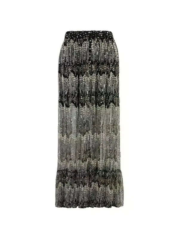 Rabanne Sequin-embellished Maxi Skirt - Black