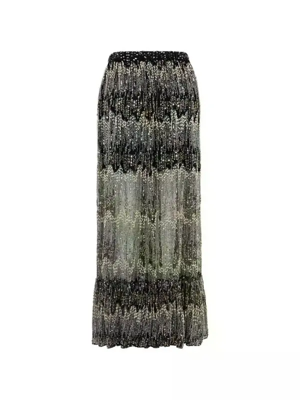 Rabanne Sequin-embellished Maxi Skirt - Black
