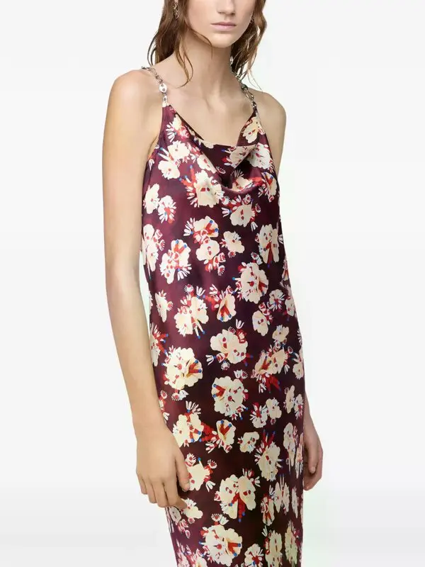 Rabanne Floral Chain-link Maxi Dress
