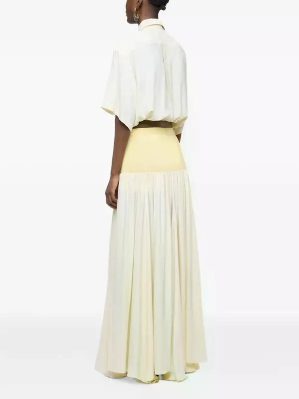 Rabanne Crêpe De Chine Panelled Maxi Skirt