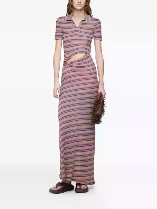 Rabanne Piercing Detail Maxi Dress