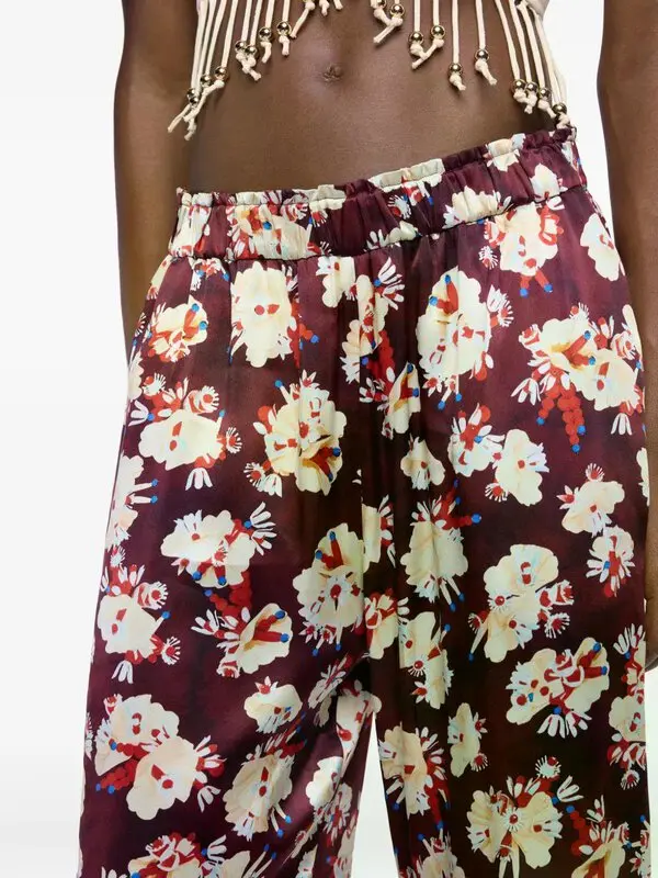 Rabanne Silk Floral Trousers