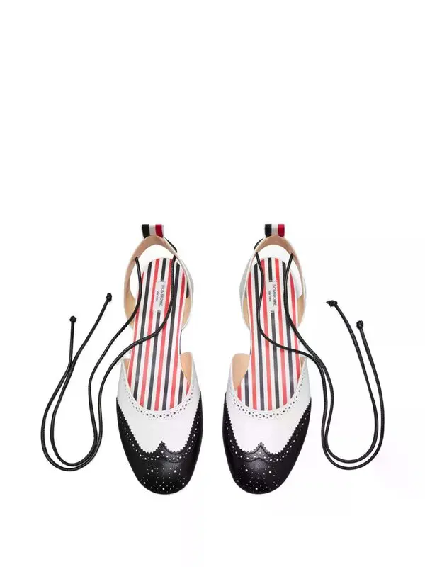 Thom Browne Wing-tip D'orsay Flat Pumps