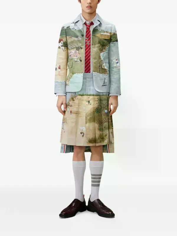 Thom Browne Nantucket Pleated Skirt