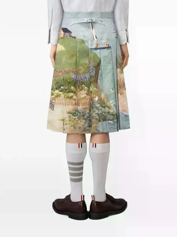 Thom Browne Nantucket Pleated Skirt
