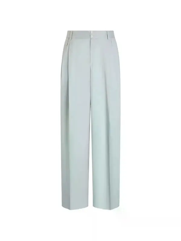 Dolce & Gabbana Shantung Viscose Trousers - Blue